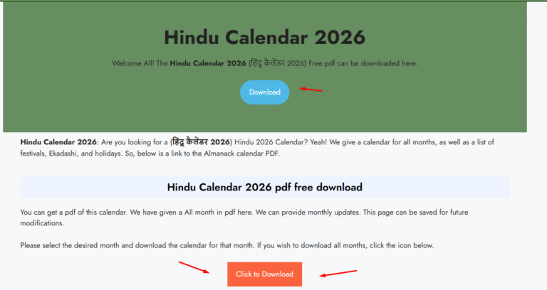Hindu Calendar 2026: Hindu Calendar PDF Free Download 2026 - Hindu Calendar
